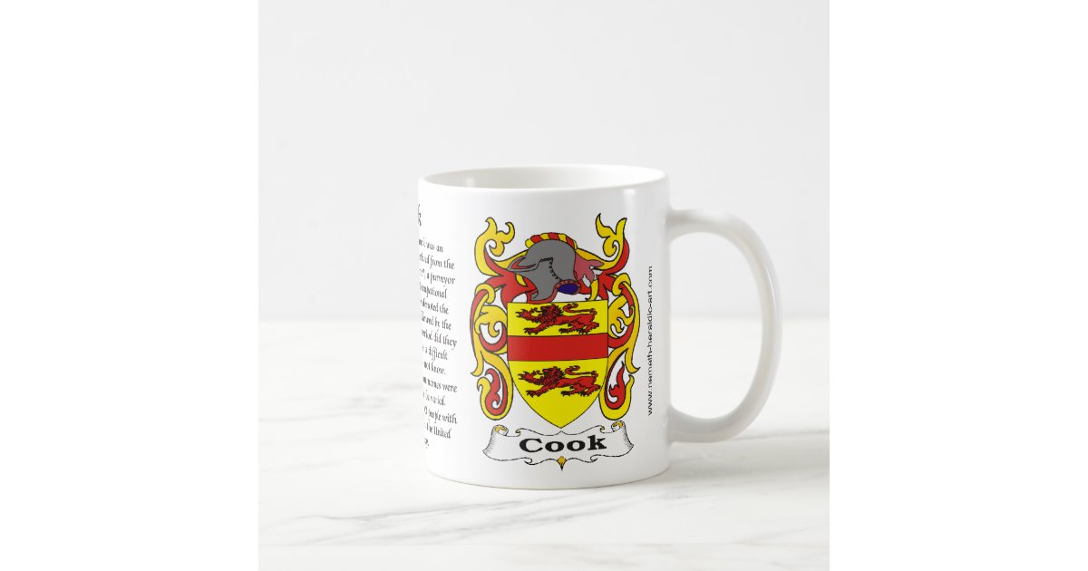 Cook Family Coat of Arms mug | Zazzle