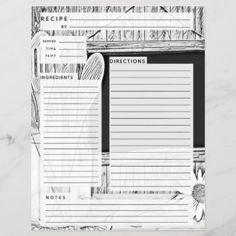 Cookbook Recipe Insert | Zazzle