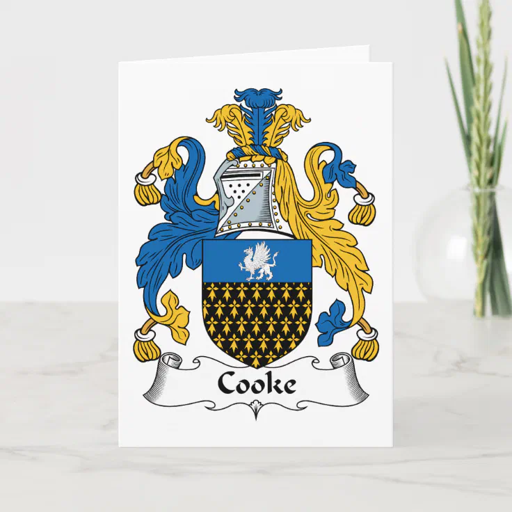 Cooke Family Crest Card | Zazzle
