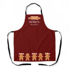 Cookie Baking Crew Gingerbread Monogram Baking Apron | Zazzle