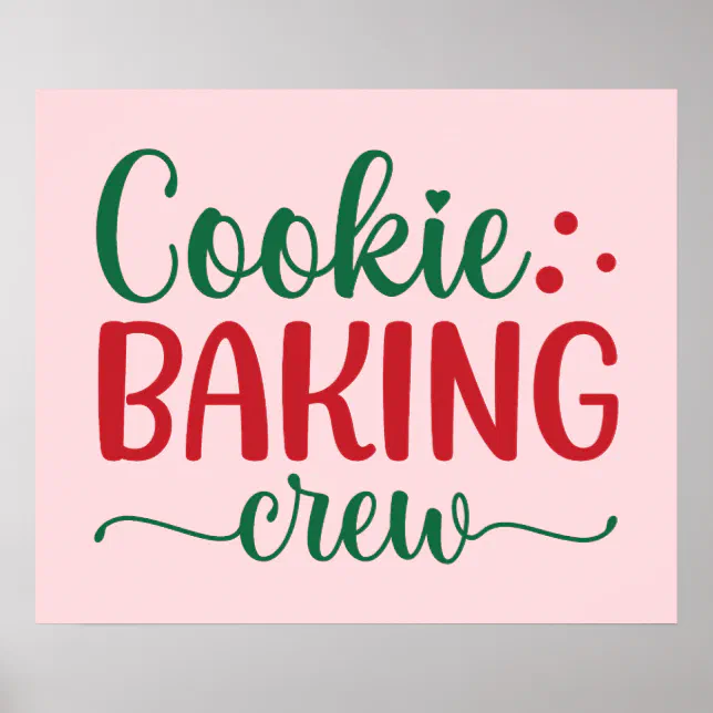 Cookie Baking Crew Poster | Zazzle