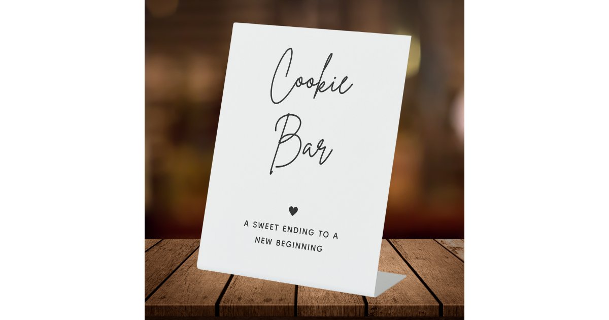 Cookie Bar Sign | Wedding Cookie Table Sign | Zazzle