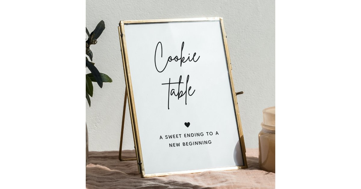 Cookie Bar Sign | Wedding Cookie Table Sign | Zazzle