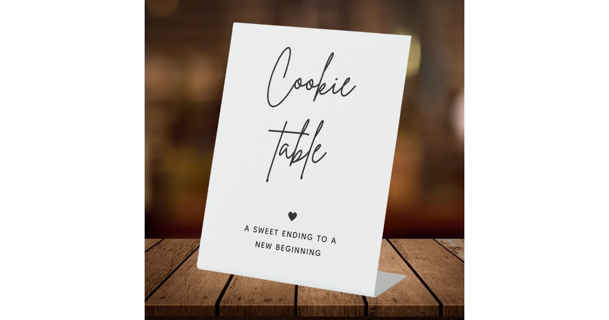 Cookie Bar Sign | Wedding Cookie Table Sign | Zazzle