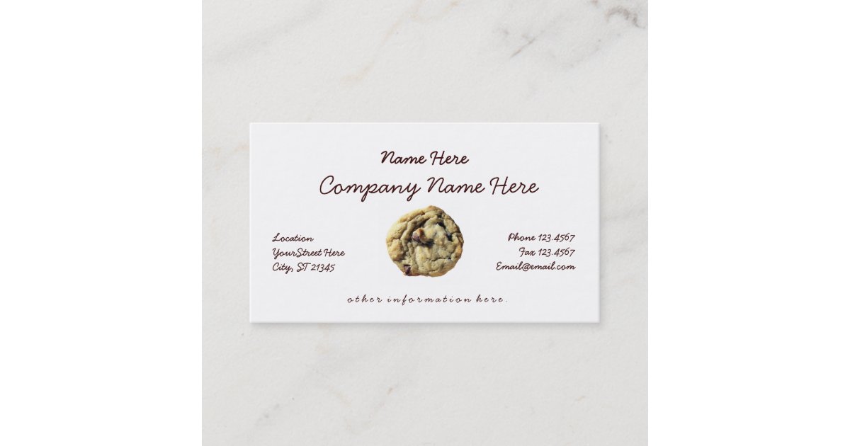 Cookie Business Card | Zazzle