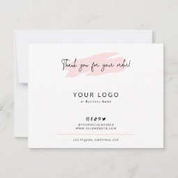 Cookie Decorating Kit Instructions Pink Watercolor Thank You Card | Zazzle