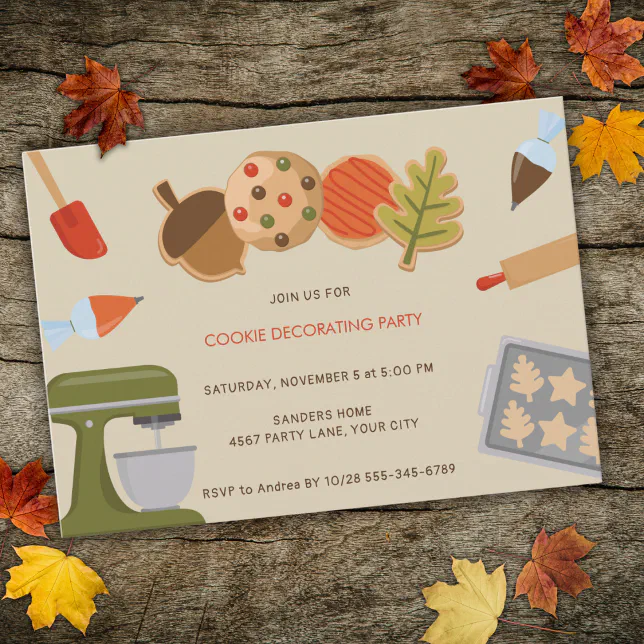 COOKIE DECORATING PARTY INVITATION | Zazzle