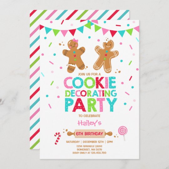 Cookie Decorating Party Invitation Holiday Party | Zazzle.com