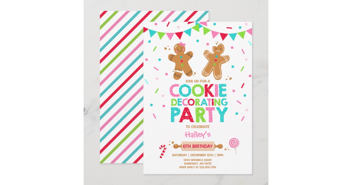 Cookie Decorating Party Invitation Holiday Party | Zazzle