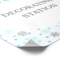 Cookie Decorating Station Sign Winter Blue Sign | Zazzle