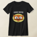 COOKIE DUSTER Mustache Humor Cartoon Cat T-Shirt | Zazzle