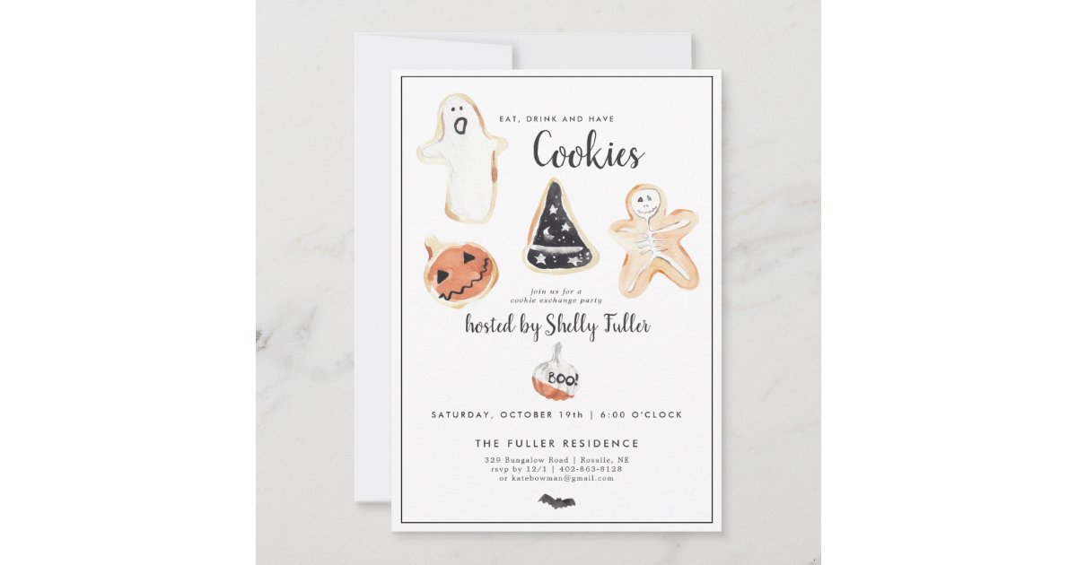 Cookie Exchange | Halloween Baking Party | Zazzle