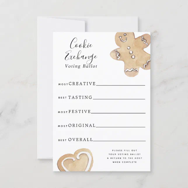 Cookie Exchange Voting Ballot Invitation | Zazzle