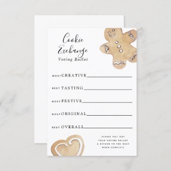 Cookie Exchange Voting Ballot Invitation | Zazzle