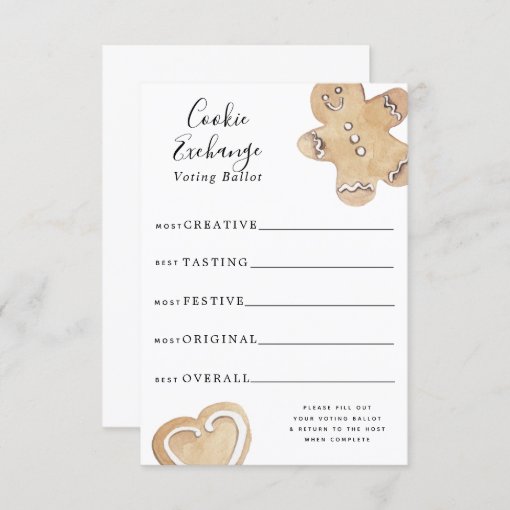 Cookie Exchange Voting Ballot Invitation | Zazzle