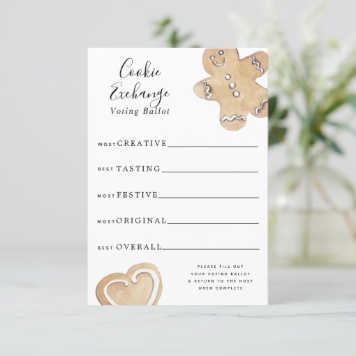 Cookie Exchange Voting Ballot Invitation | Zazzle