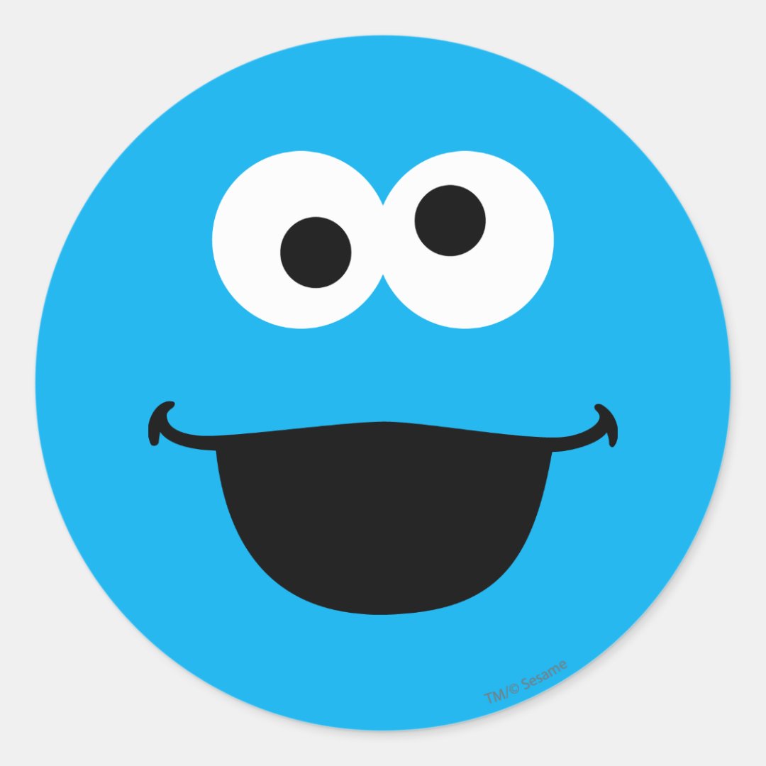 Cookie Face Art Classic Round Sticker | Zazzle