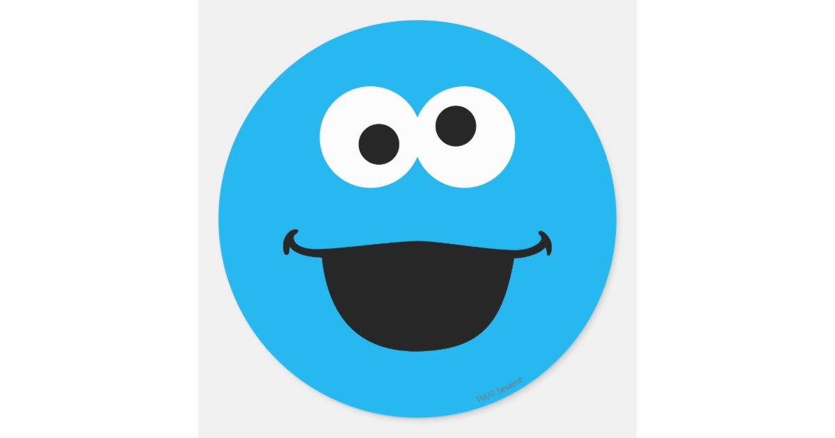 Cookie Face Art Classic Round Sticker | Zazzle