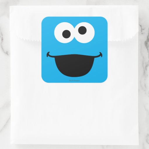 Cookie Face Art Square Sticker | Zazzle