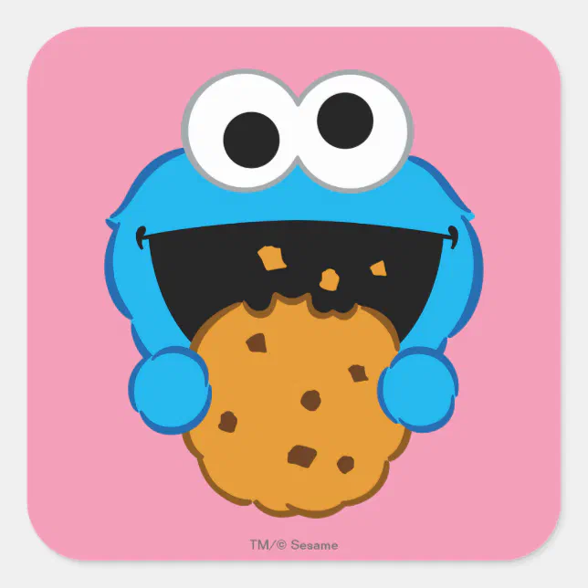 Cookie Face Square Sticker | Zazzle