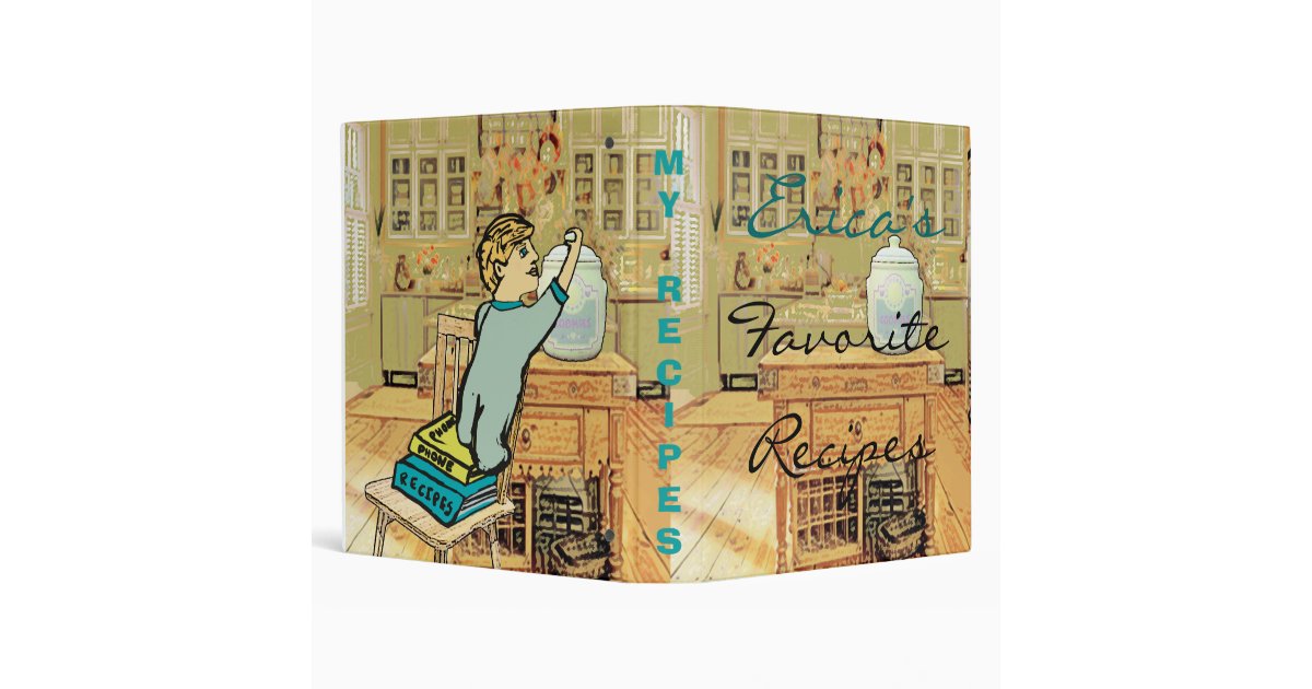 Cookie Jar Theif Recipe Binder | Zazzle