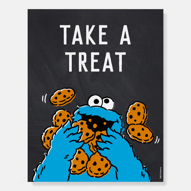 Cookie Monster 1st Birthday Take A Treat Foam Board | Zazzle