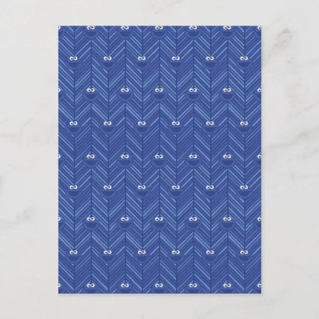 Cookie Monster | 80's Throwback Pattern Postcard | Zazzle