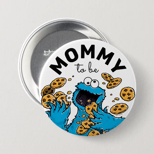 Cookie Monster Baby Shower Mommy To Be Button | Zazzle