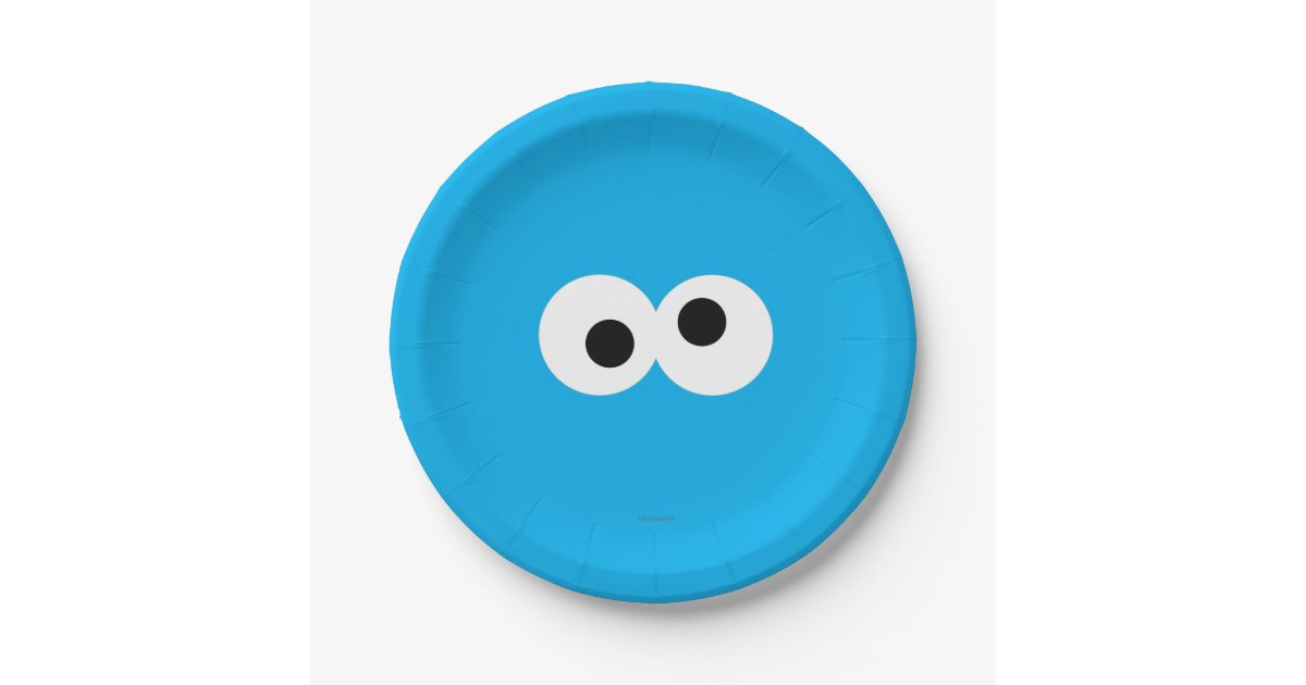 Cookie Monster Big Face Paper Plates | Zazzle