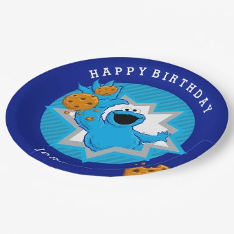 Cookie Monster Birthday Paper Plates | Zazzle