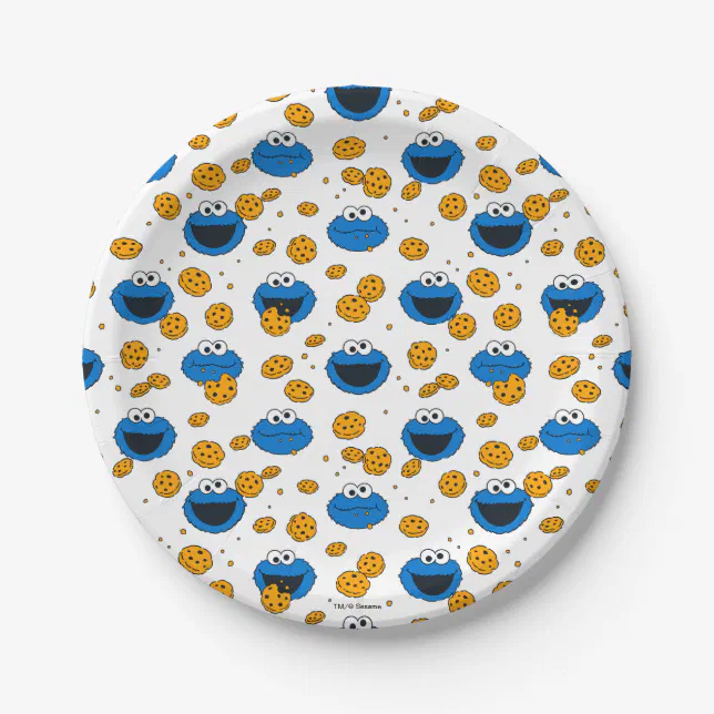 Cookie Monster | C is for Cookie Pattern Paper Plates | Zazzle