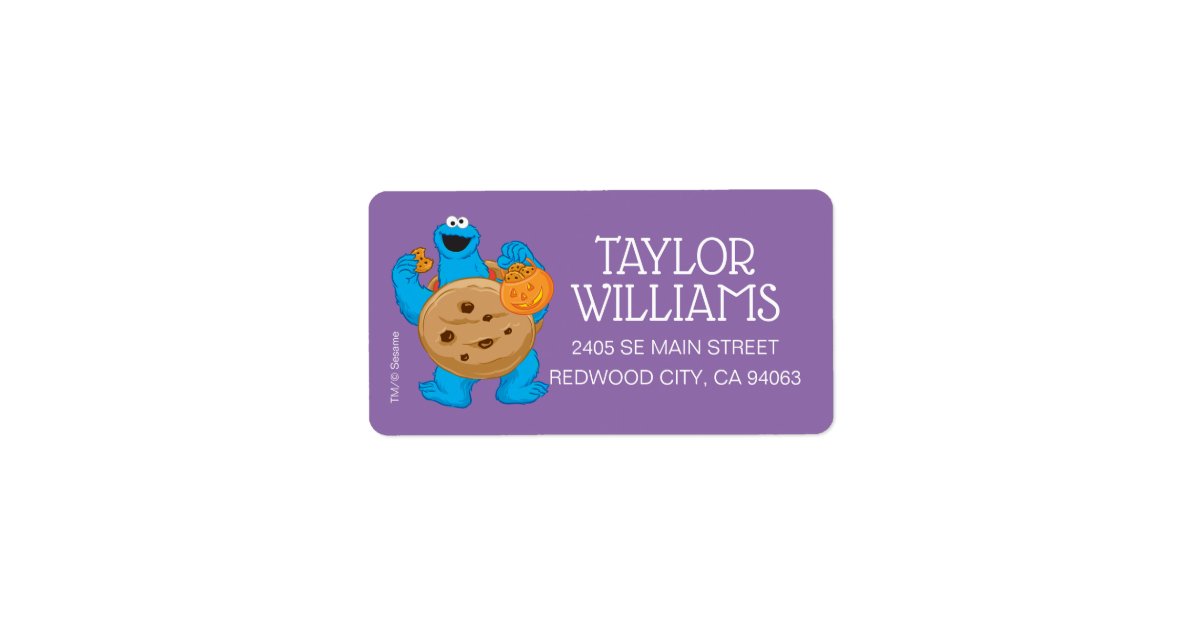 Cookie Monster | Cookie Costume Label | Zazzle