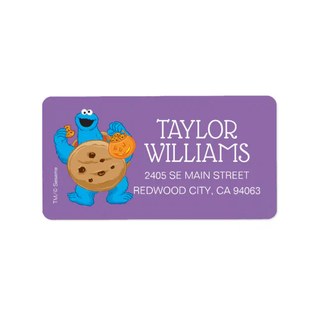 Cookie Monster | Cookie Costume Label | Zazzle