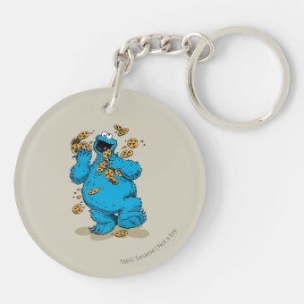 Cookie Monster Crazy Cookies Keychain | Zazzle