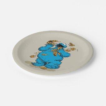 Cookie Monster Crazy Cookies Paper Plates | Zazzle