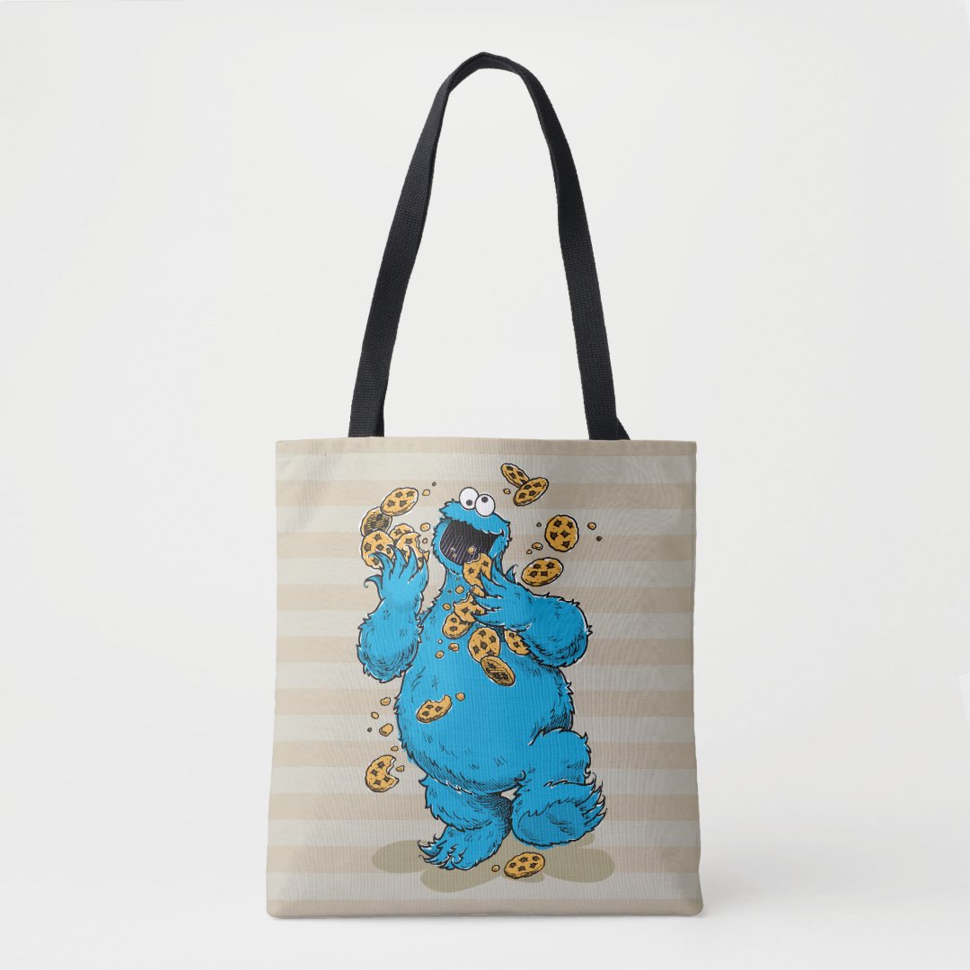 Cookie Monster Crazy Cookies Tote Bag | Zazzle