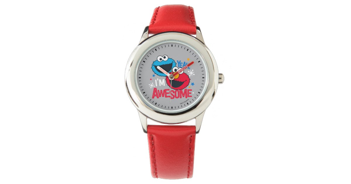 Cookie Monster & Elmo | Yeah, I'm Awesome Watch | Zazzle