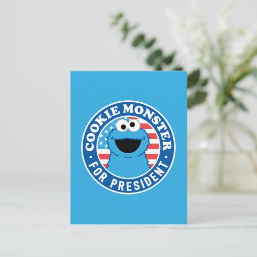 Cookie Monster for President Postcard | Zazzle