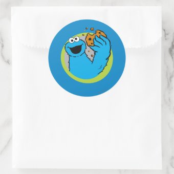 Cookie Monster Image Classic Round Sticker | Zazzle