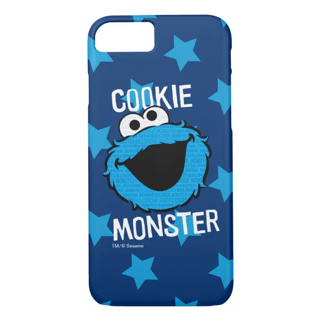 Cookie Monster Pattern Face Case-Mate iPhone Case | Zazzle