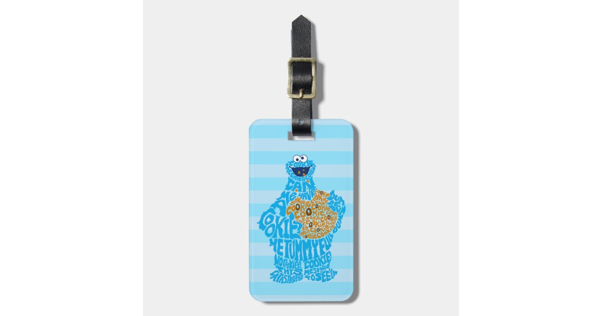 Cookie Monster Pattern Fill Luggage Tag | Zazzle