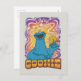 Cookie Monster | Psychedelic Postcard | Zazzle