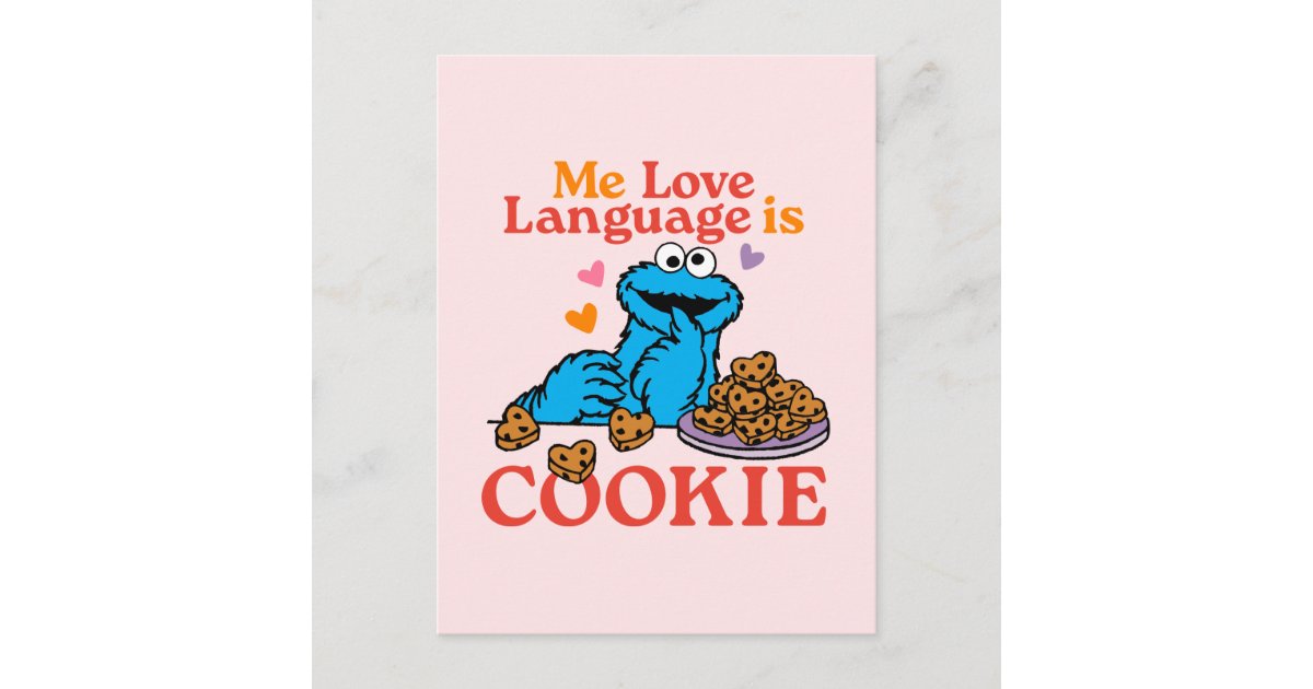 Cookie Monster | Valentine's Day Quote Postcard | Zazzle