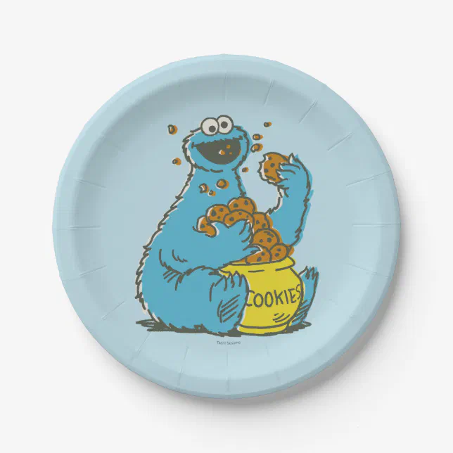 Cookie Monster Vintage Paper Plates | Zazzle