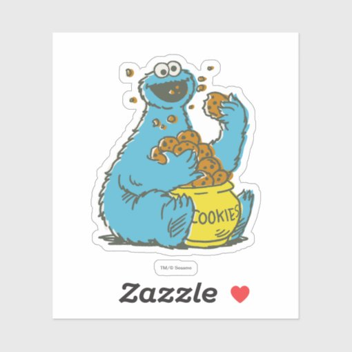 Cookie Monster Vintage Sticker | Zazzle