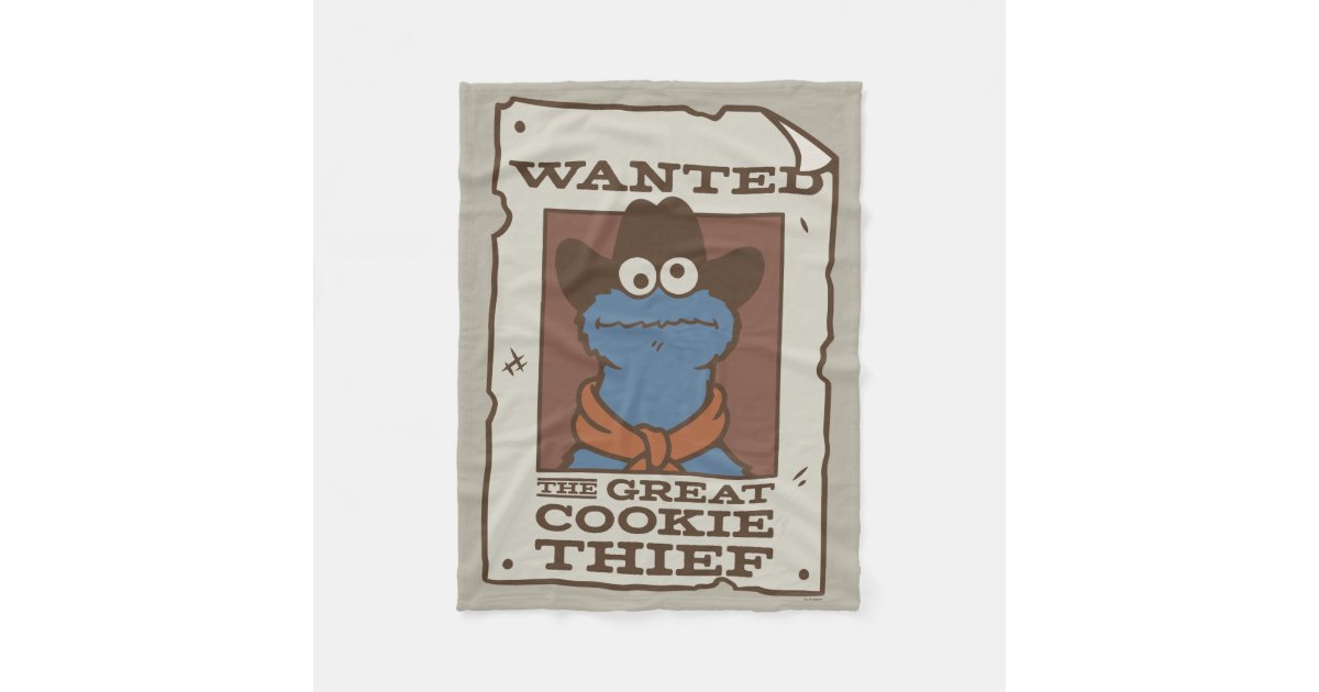 Cookie Monster | Wanted Poster Fleece Blanket | Zazzle