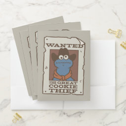 Cookie Monster | Wanted Poster Pocket Folder | Zazzle