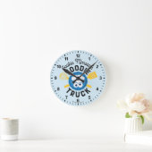 Cookie Monster's Foodie Truck Logo Round Clock | Zazzle