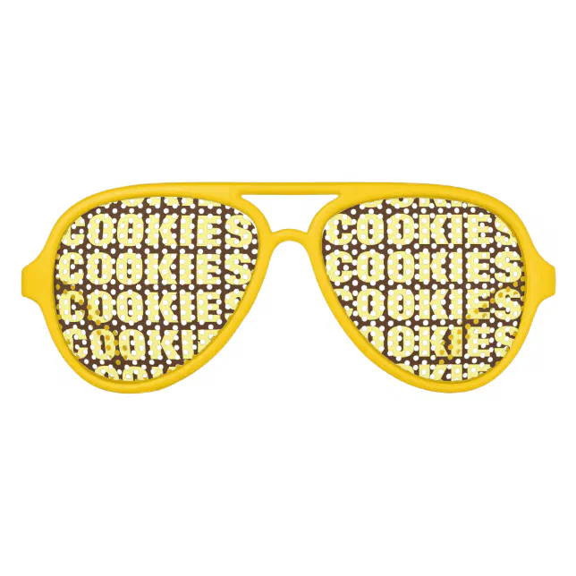 Cookie obsession party shades. Crazy sunglasses | Zazzle