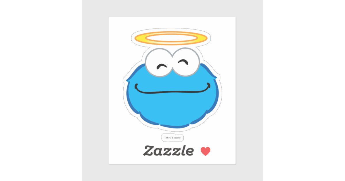 Cookie Smiling Face with Halo Sticker | Zazzle
